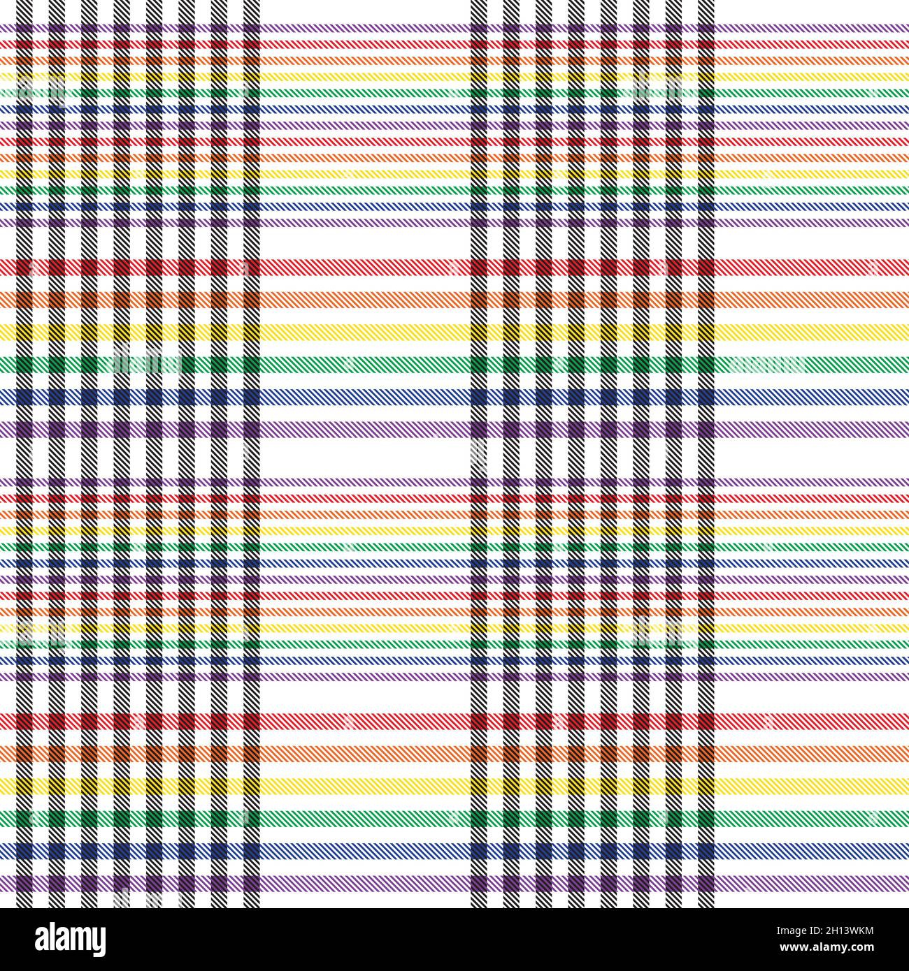 Rainbow Plaid, checkered, tartan seamless pattern suitable for fashion ...