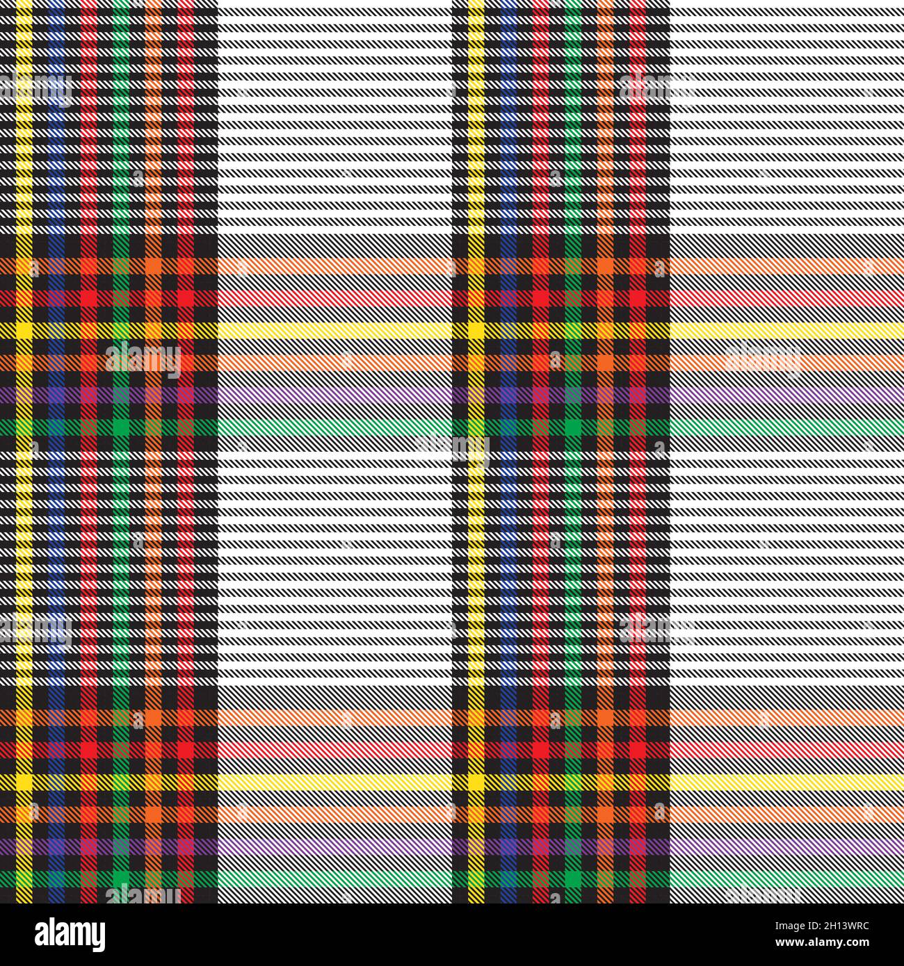 Rainbow Plaid, checkered, tartan seamless pattern suitable for fashion ...