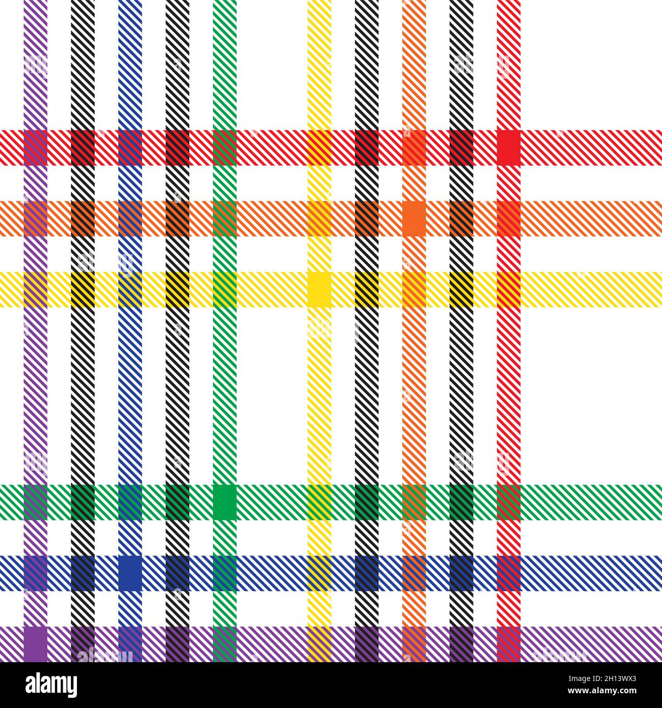 Rainbow Plaid, checkered, tartan seamless pattern suitable for fashion ...