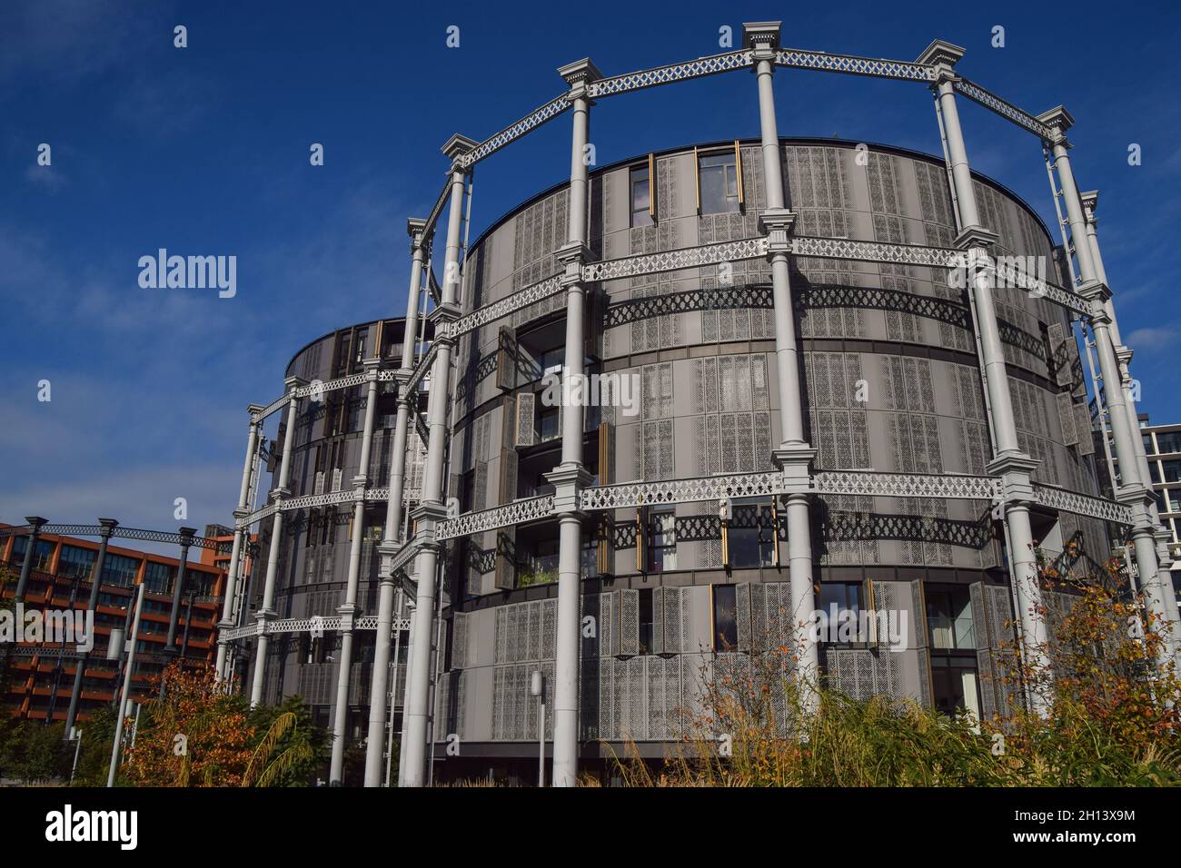 Gasholders Buildings in King's Cross, London, UK, 15 October 2021 Stock ...