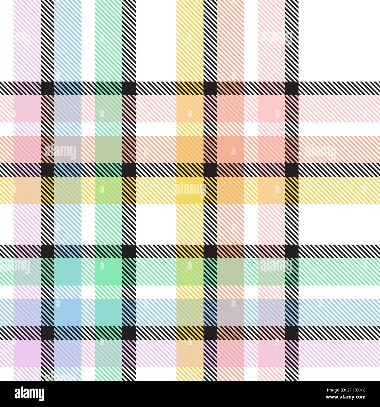 Rainbow Plaid, checkered, tartan seamless pattern suitable for fashion ...
