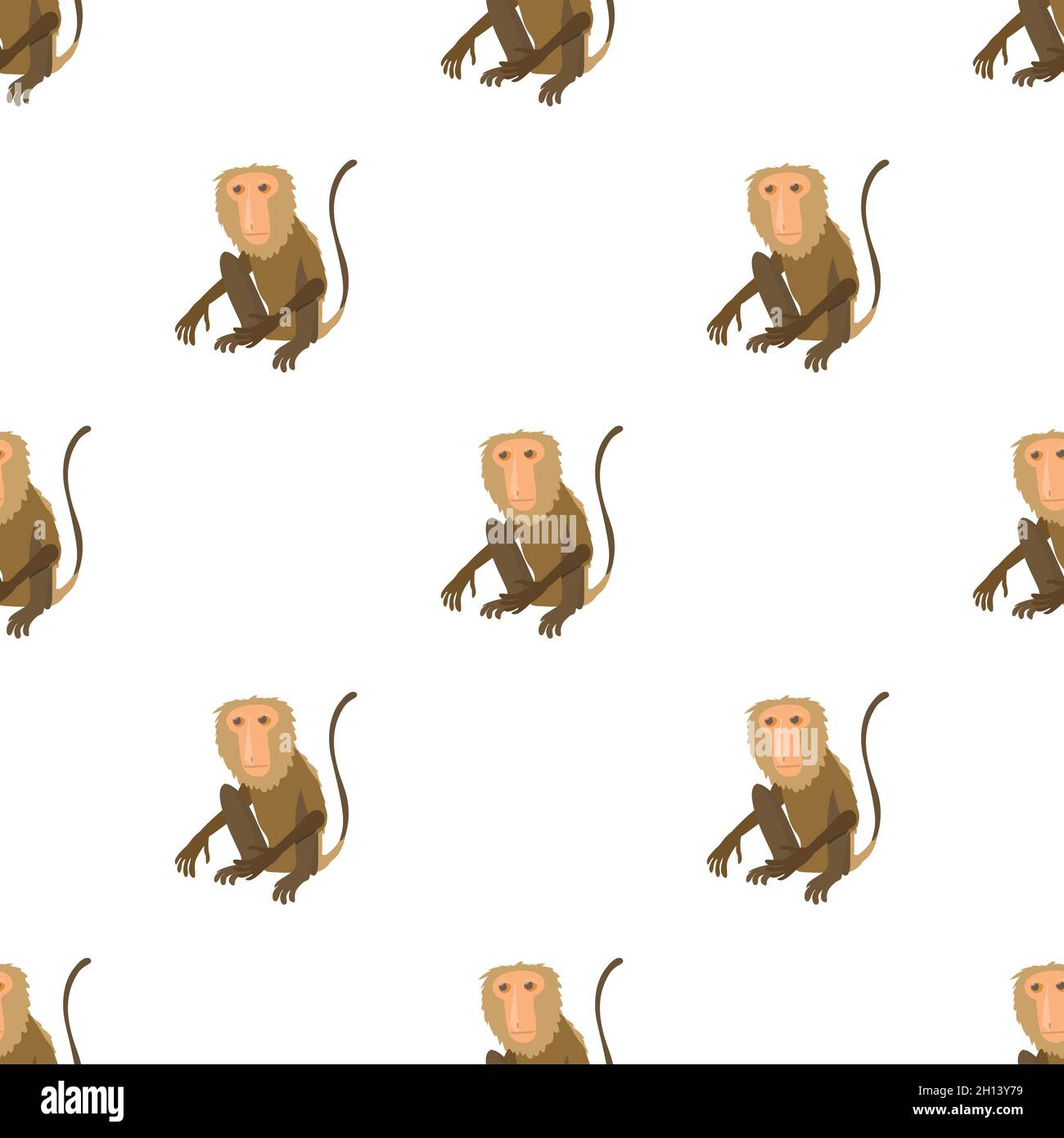 Sitting monkey pattern seamless background texture repeat wallpaper ...