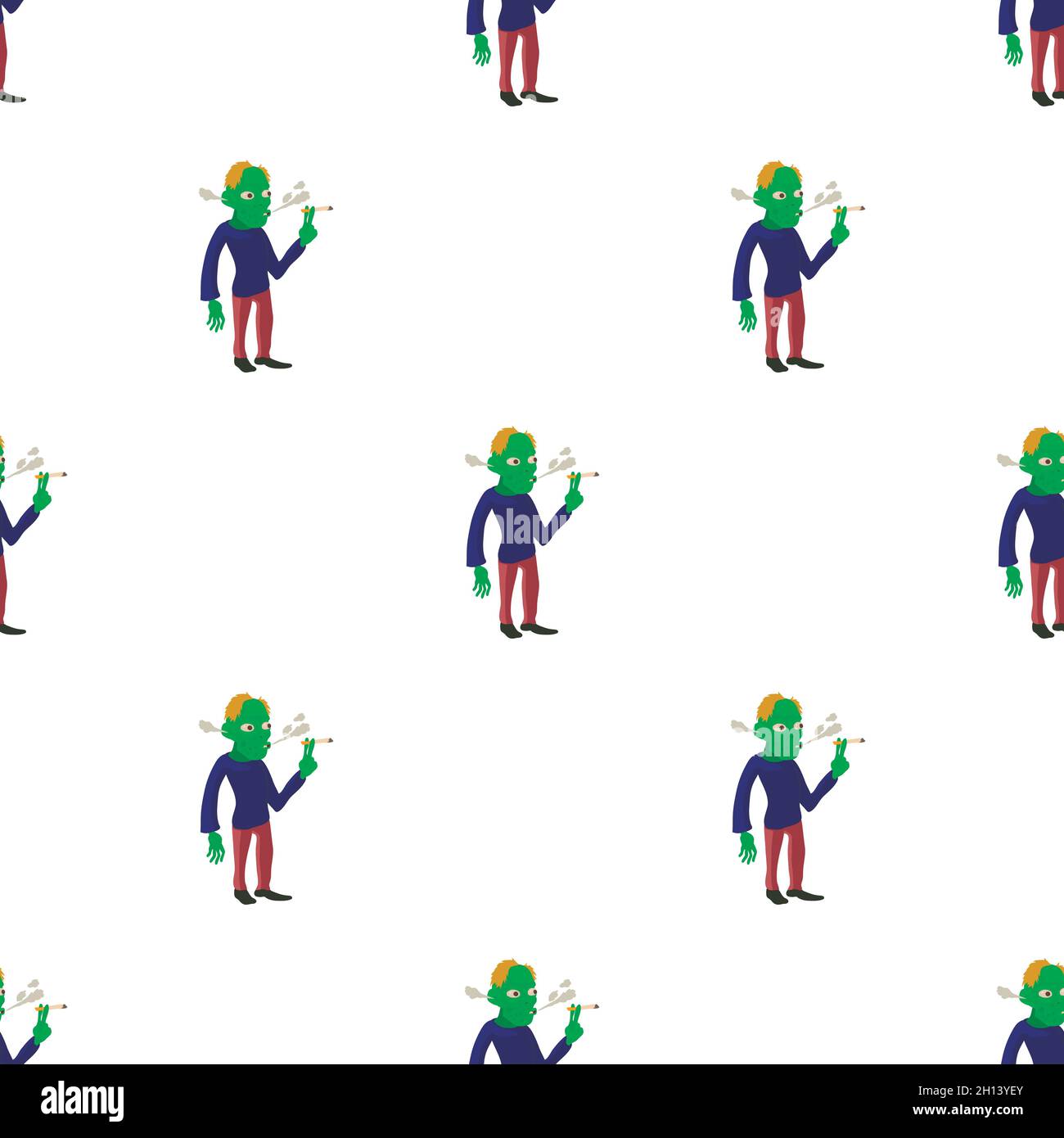 Zombie smokes pattern seamless background texture repeat wallpaper ...