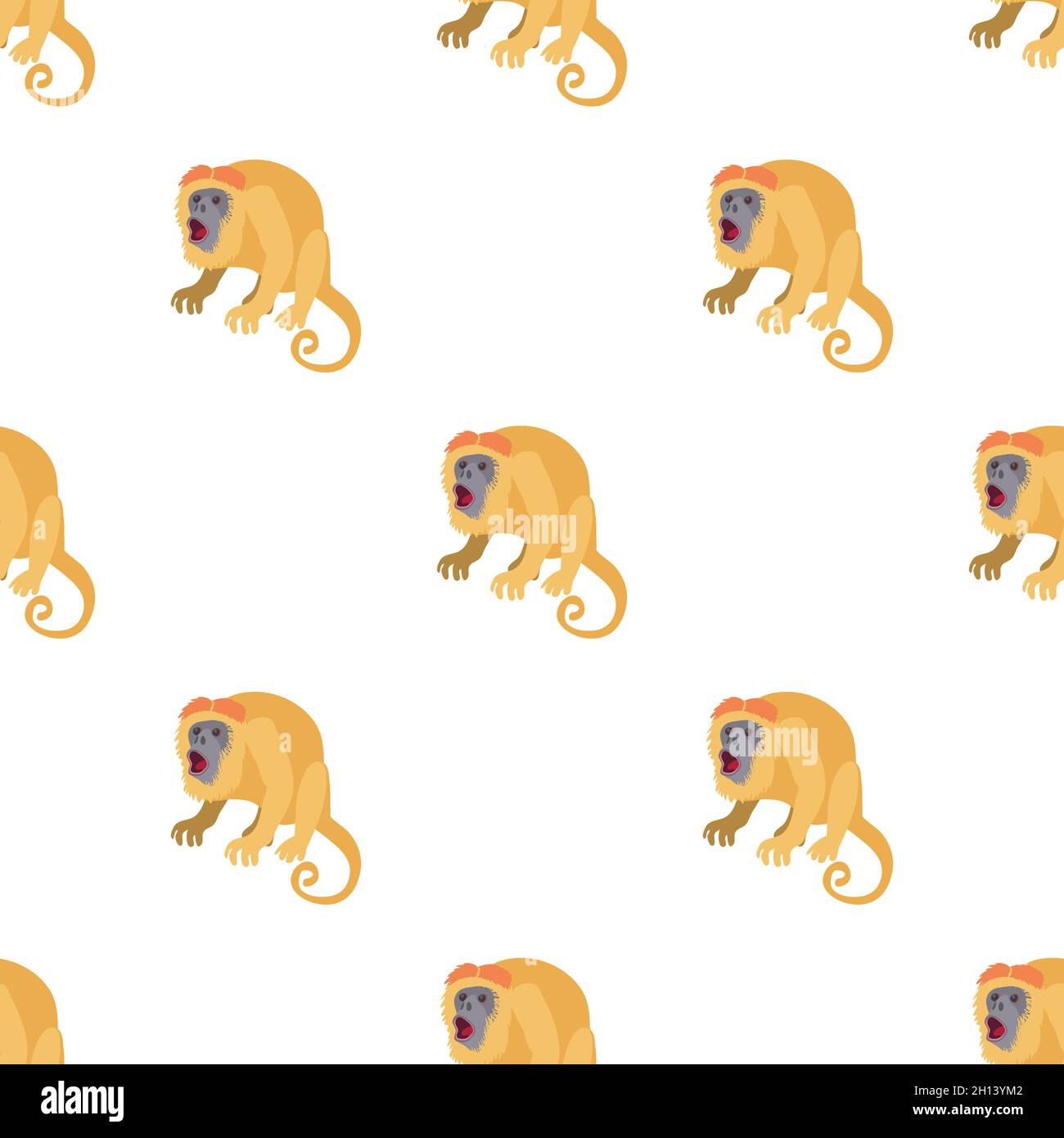 Surprised monkey pattern seamless background texture repeat wallpaper ...