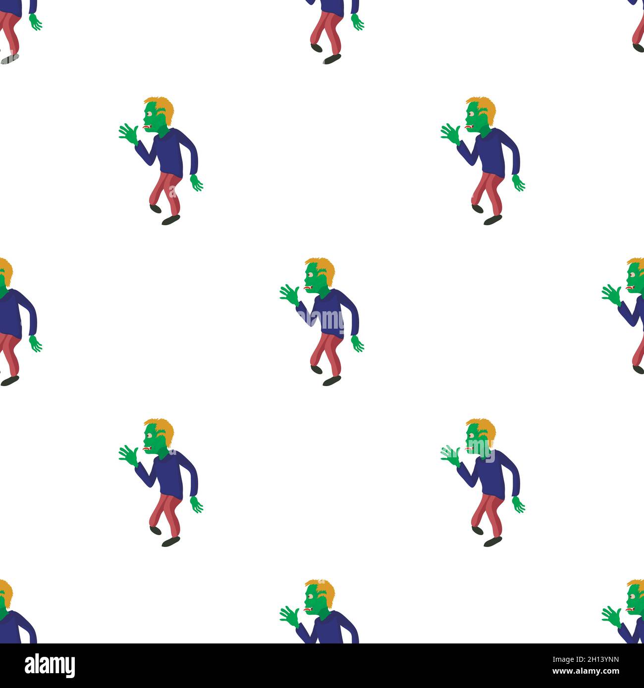 Zombie from the side pattern seamless background texture repeat ...
