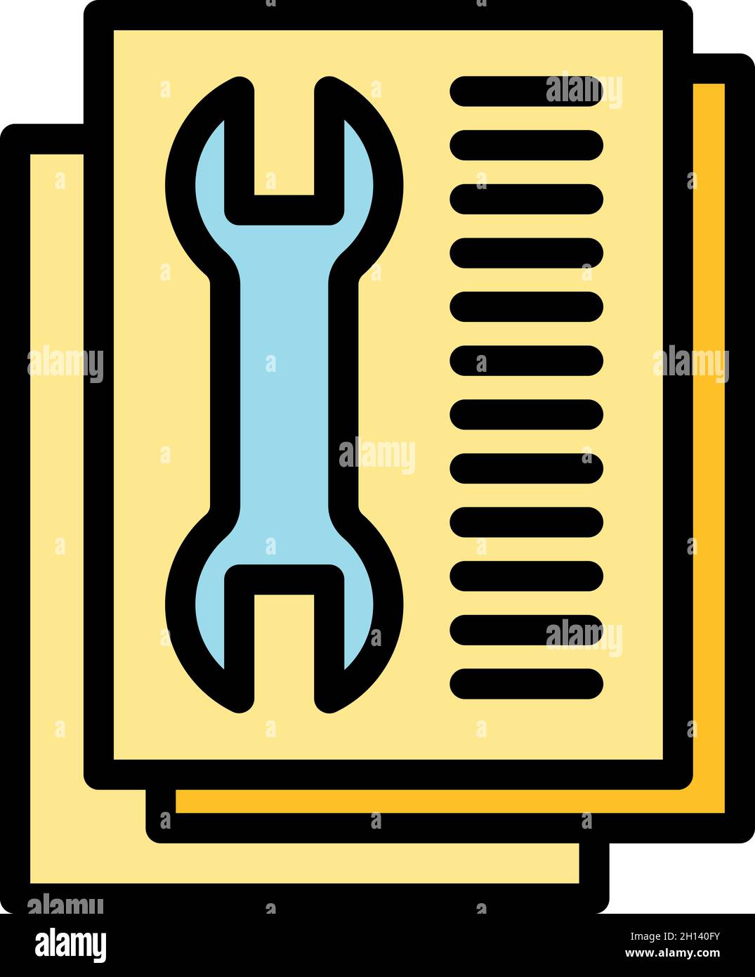 Technical support icon. Outline technical support vector icon color ...