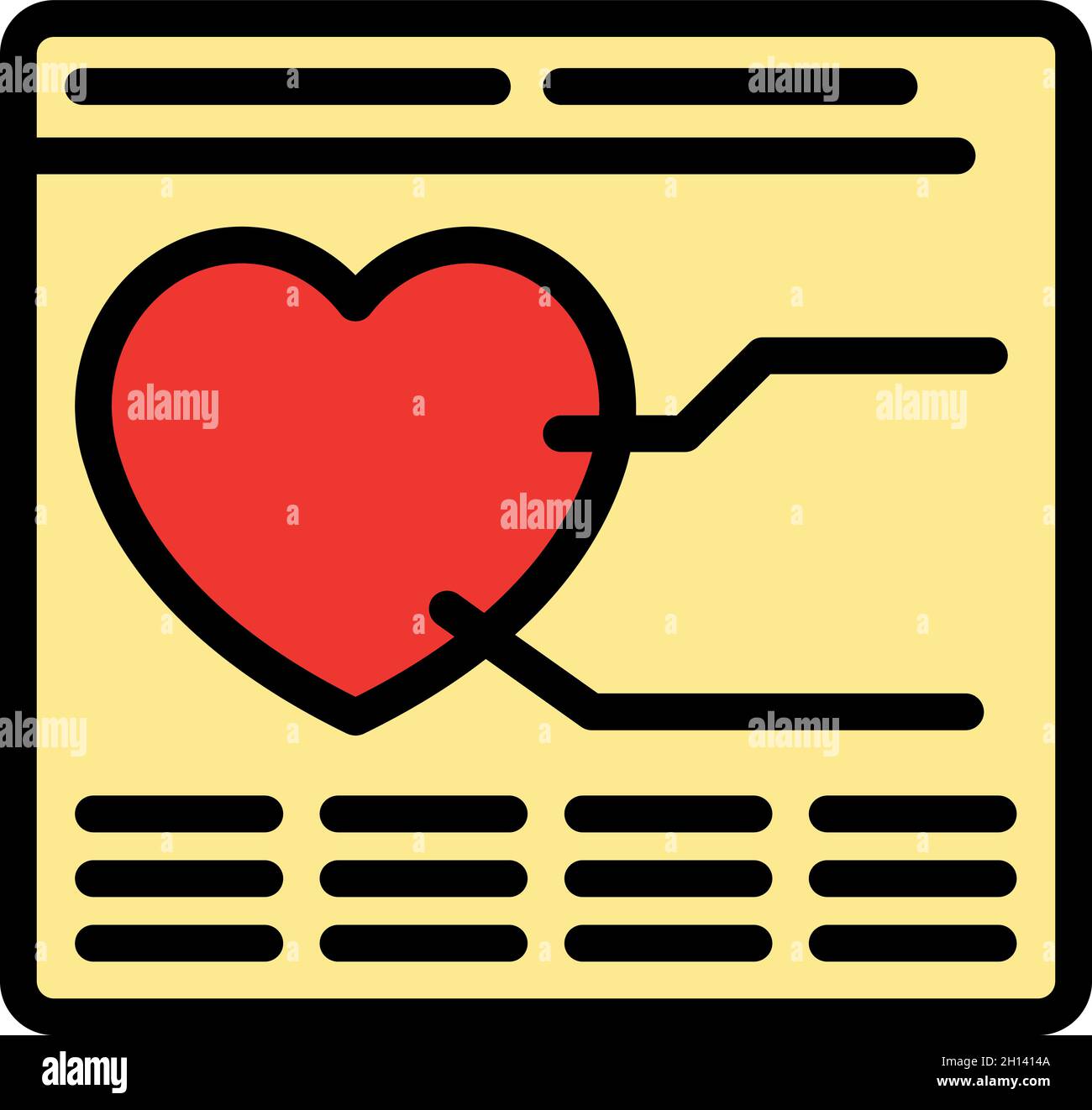 Like page interface icon. Outline like page interface vector icon color ...