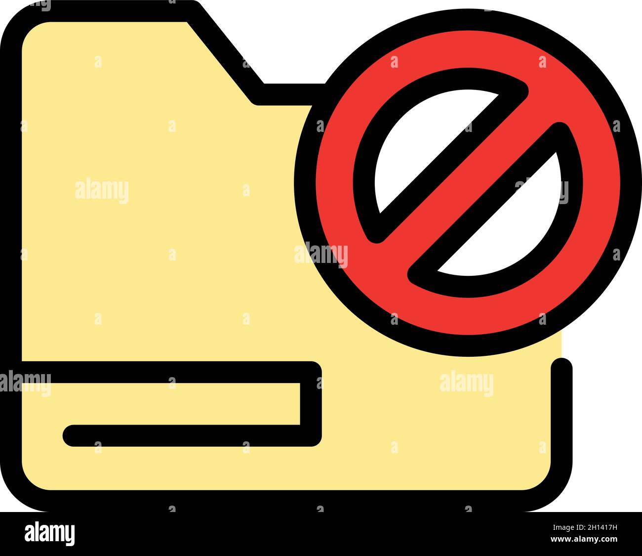 Closed folder interface icon. Outline Closed folder interface vector ...
