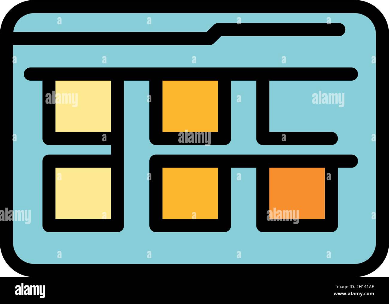 Selection interface icon. Outline Selection interface vector icon color ...