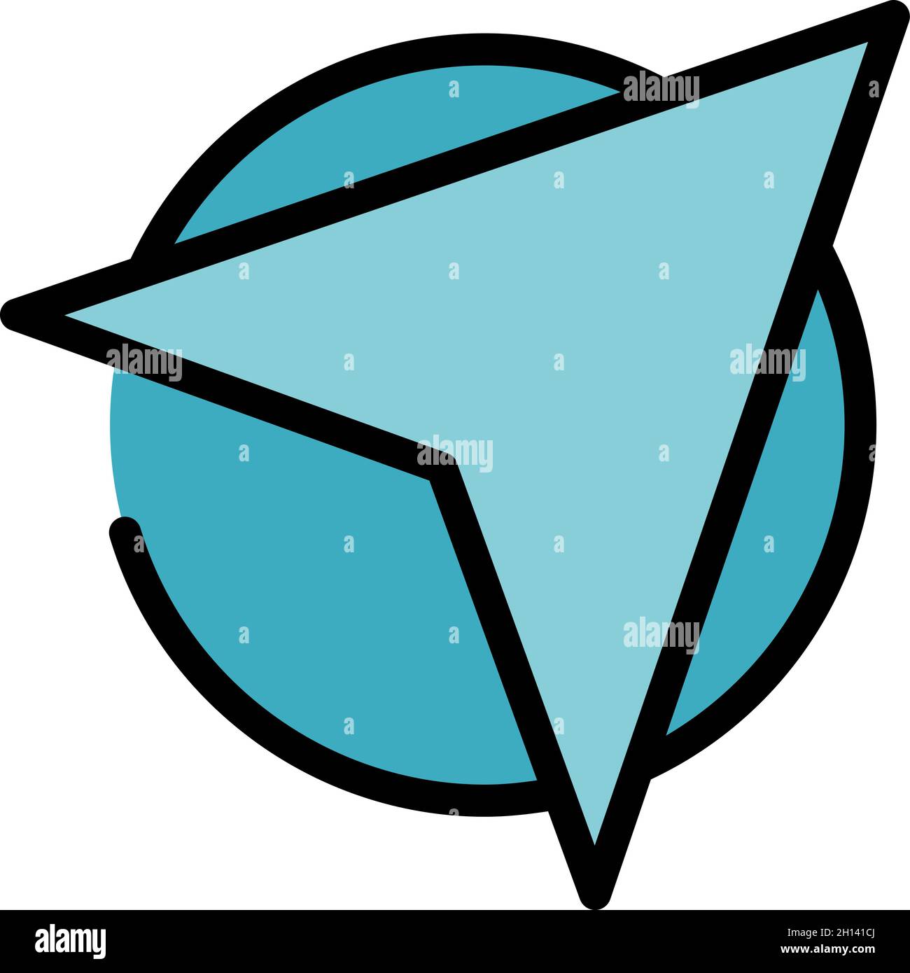 Plane sms interface icon. Outline Plane sms interface vector icon color ...