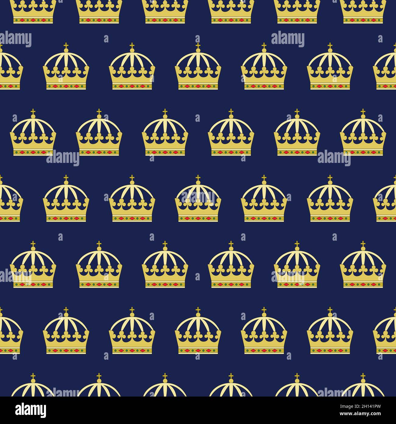 Vector seamless crown pattern Stock Vector Images - Alamy