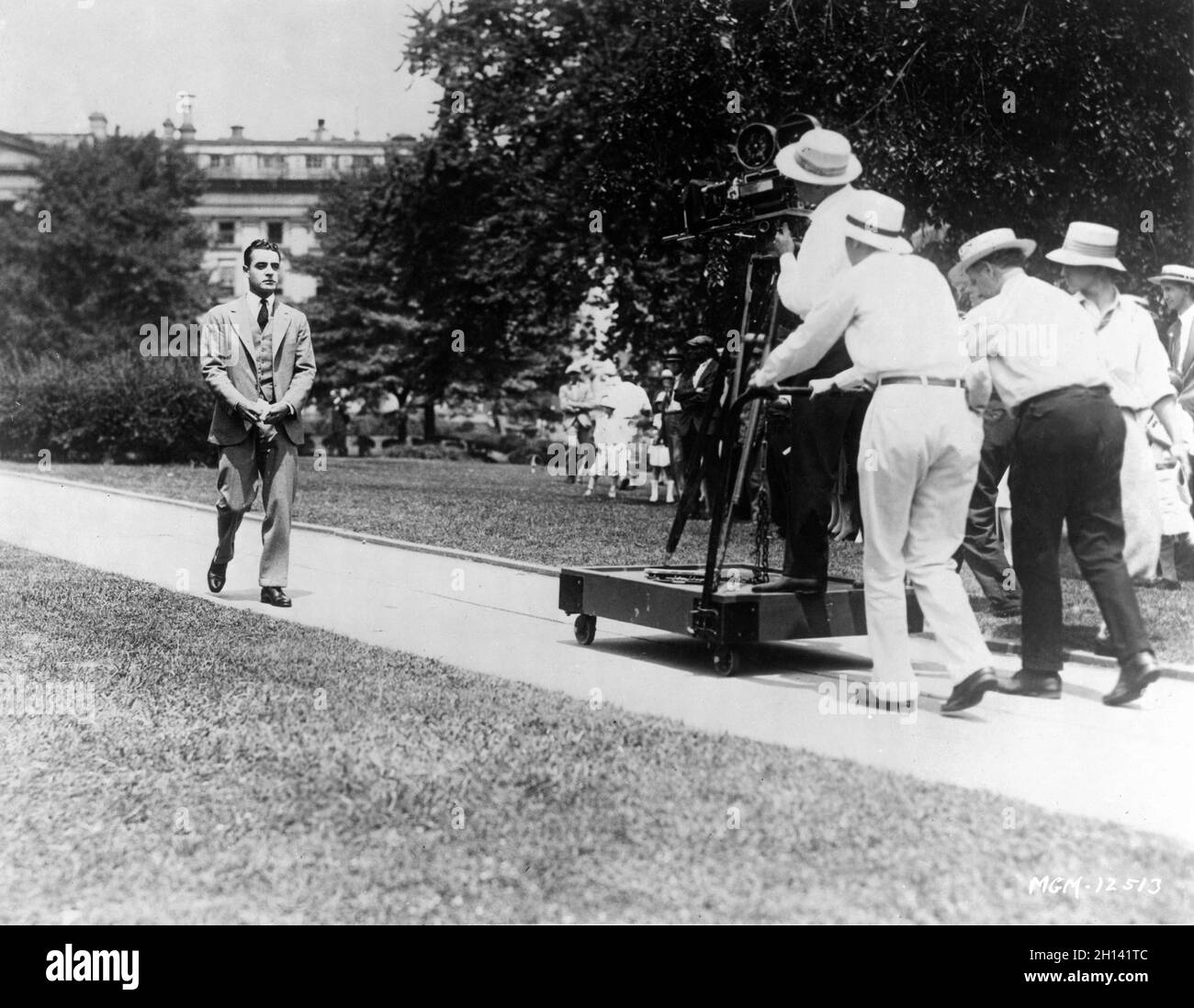 JOHN GILBERT on location candid in Washington D.C. with Director MONTA ...