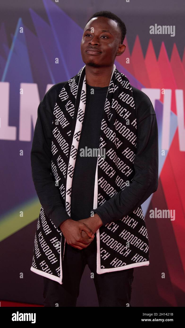 London, UK. 15 October 2021. Eman Kellam attends the UK Premiere of ...