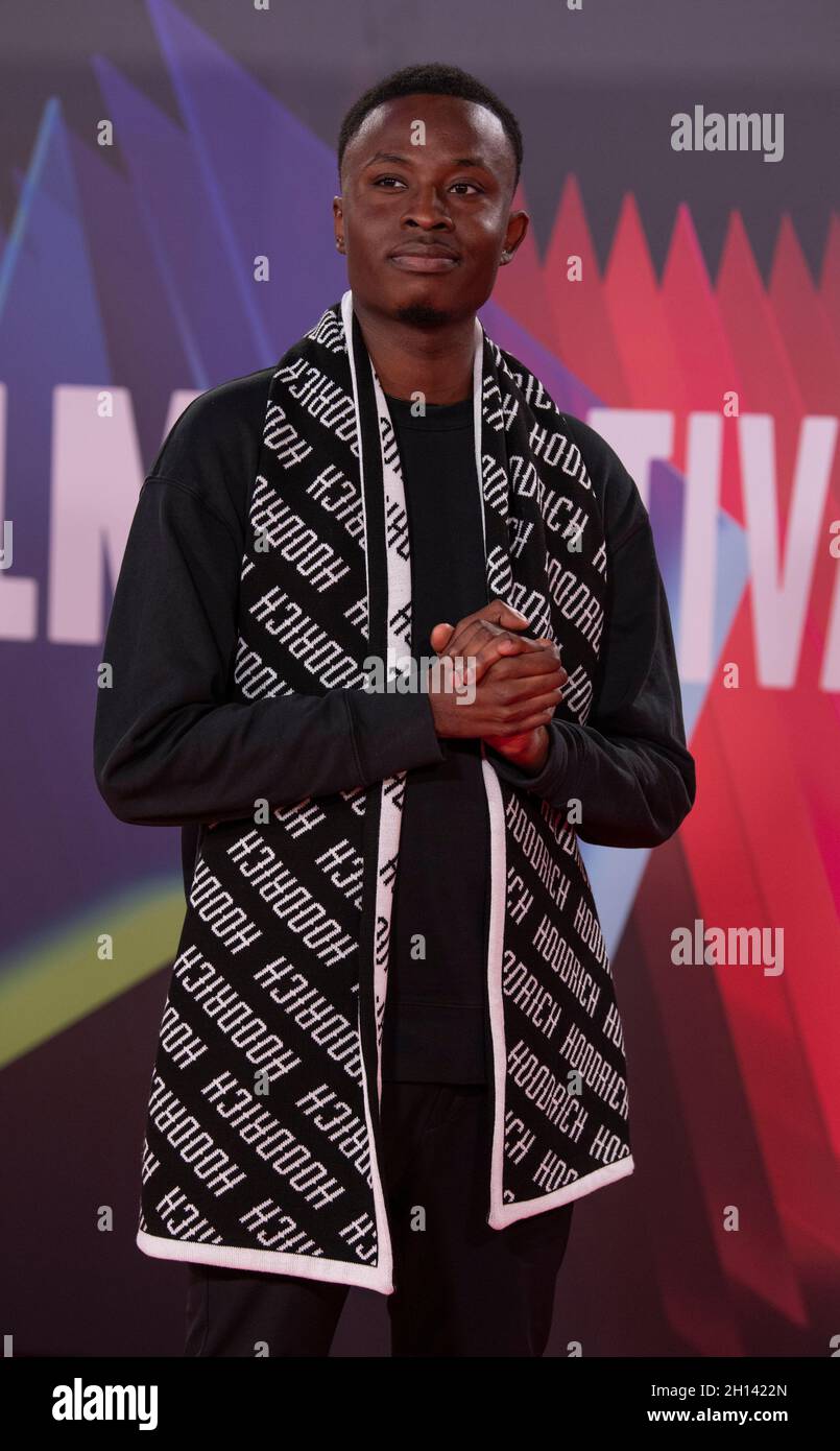 London, UK. 15 October 2021. Eman Kellam attends the UK Premiere of ...