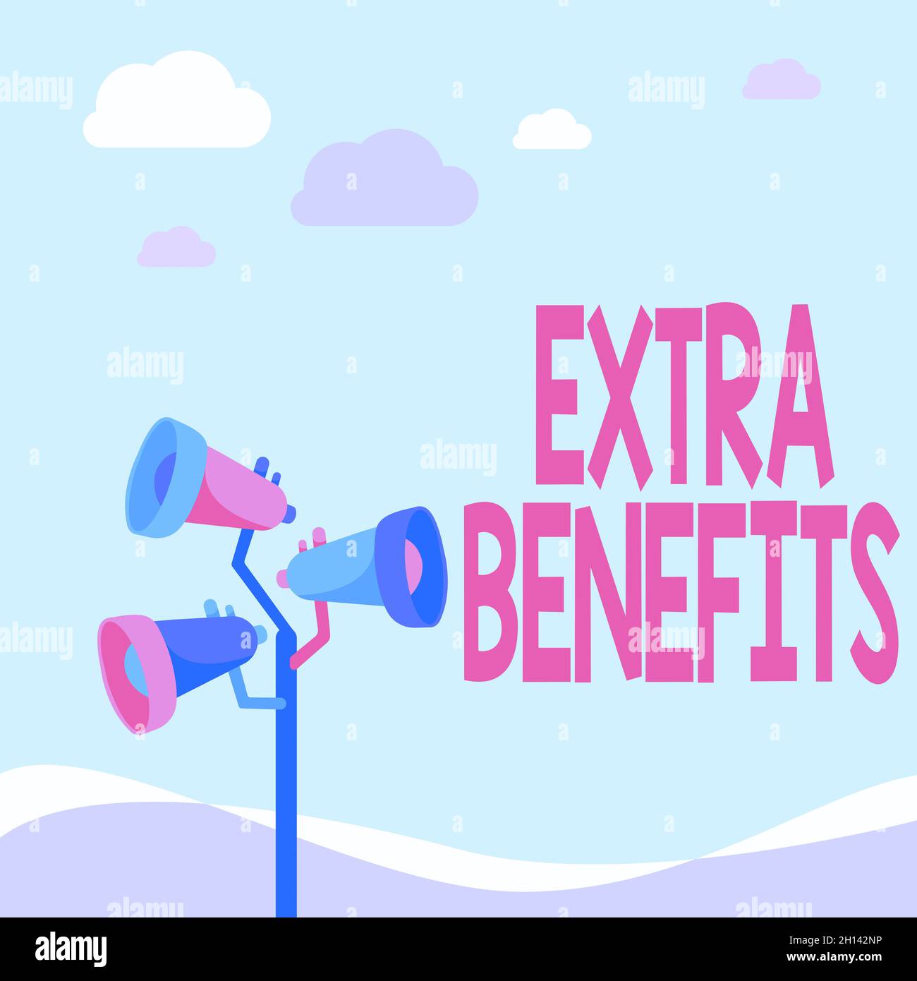 Text sign showing Extra Benefits. Business showcase Additional ...