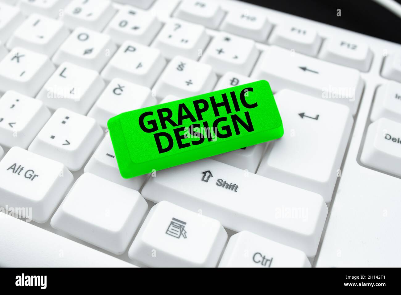 Text sign showing Graphic Design. Internet Concept art or skill of ...