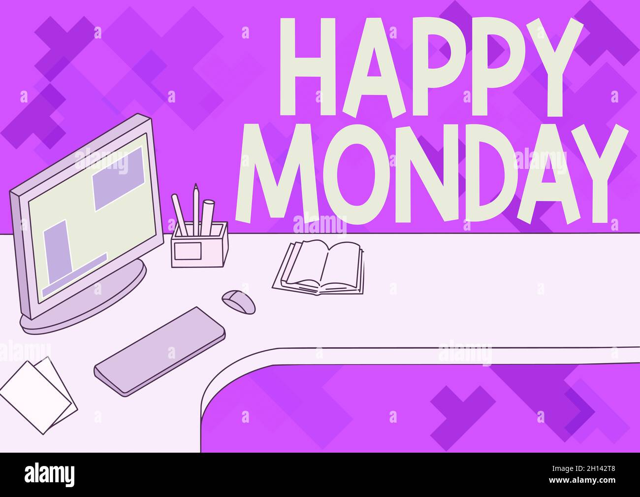 Hand writing sign Happy Monday. Business showcase telling that person ...