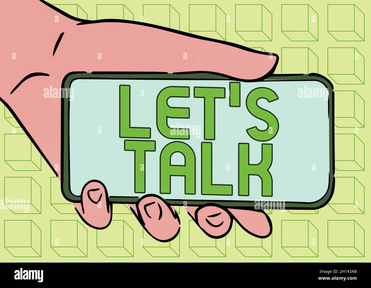 Sign displaying Let S Is Talk. Internet Concept suggesting in the ...