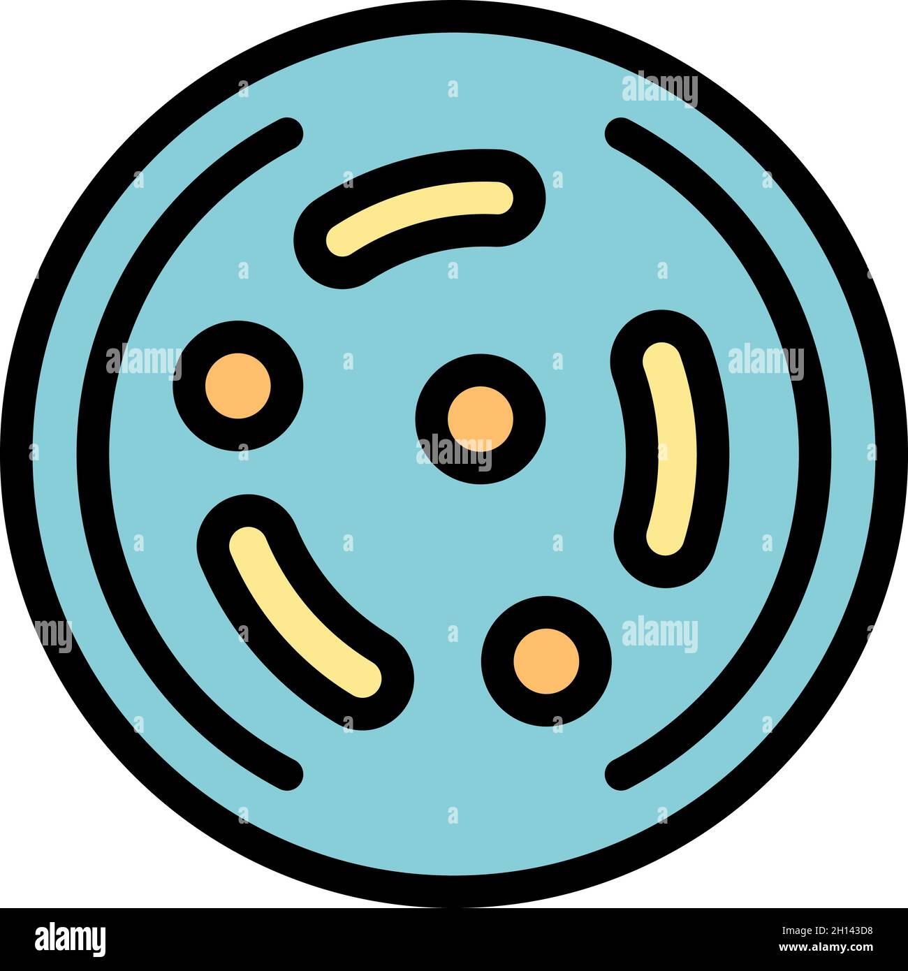 Science petri dish icon. Outline science petri dish vector icon color ...