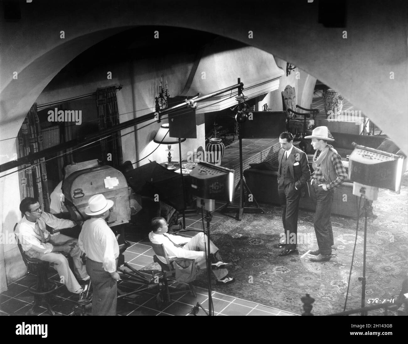 Cinematographer MERRITT B. GERSTAD and Director HARRY BEAUMONT on set ...