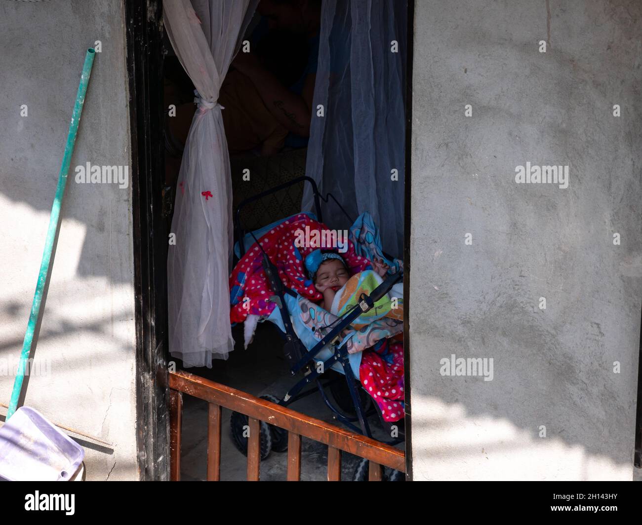 Medellin, Antioquia, Colombia - December 23 2020: A Baby Girl Sleeping ...