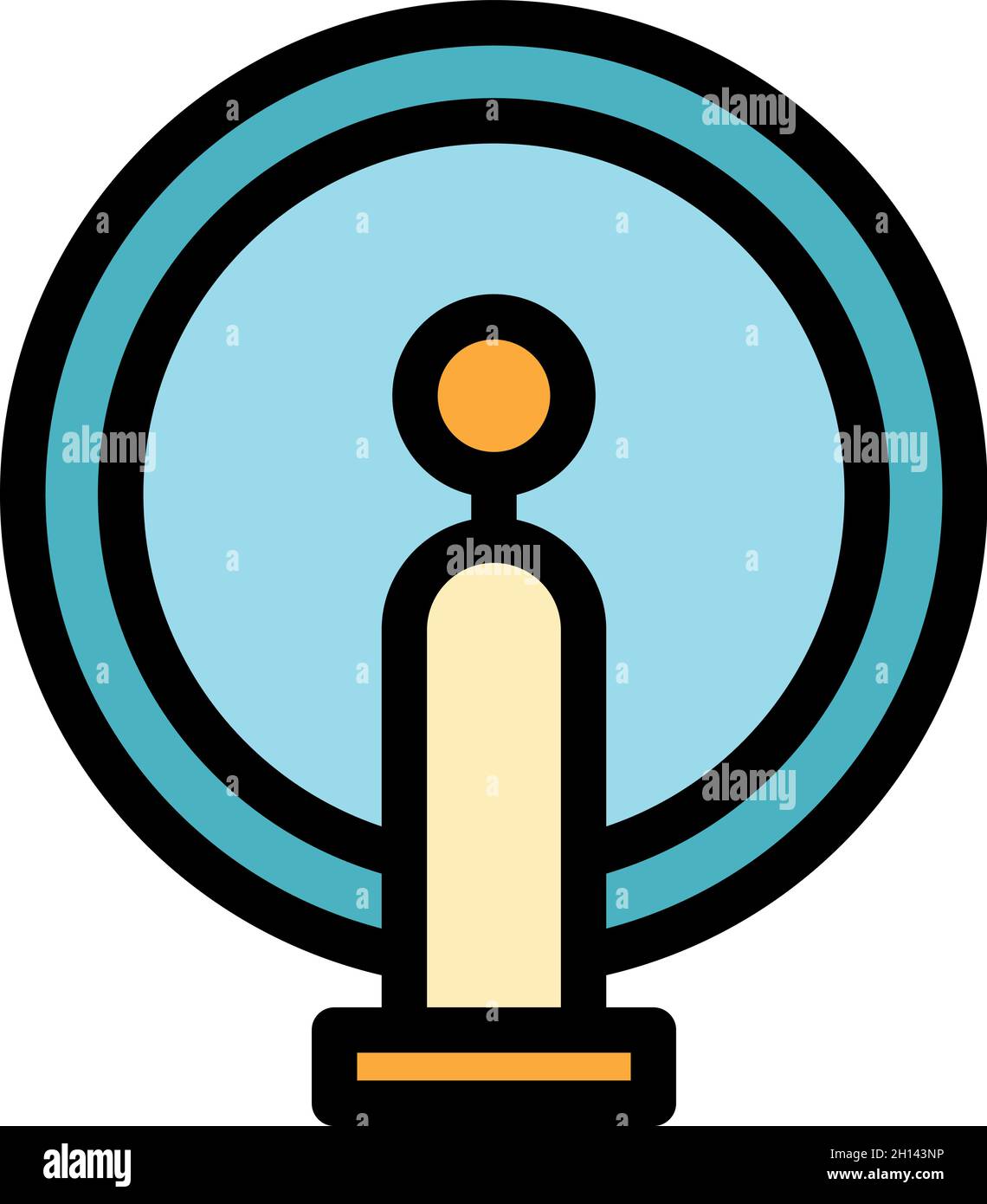 Perpetual motion icon. Outline Perpetual motion vector icon color flat ...
