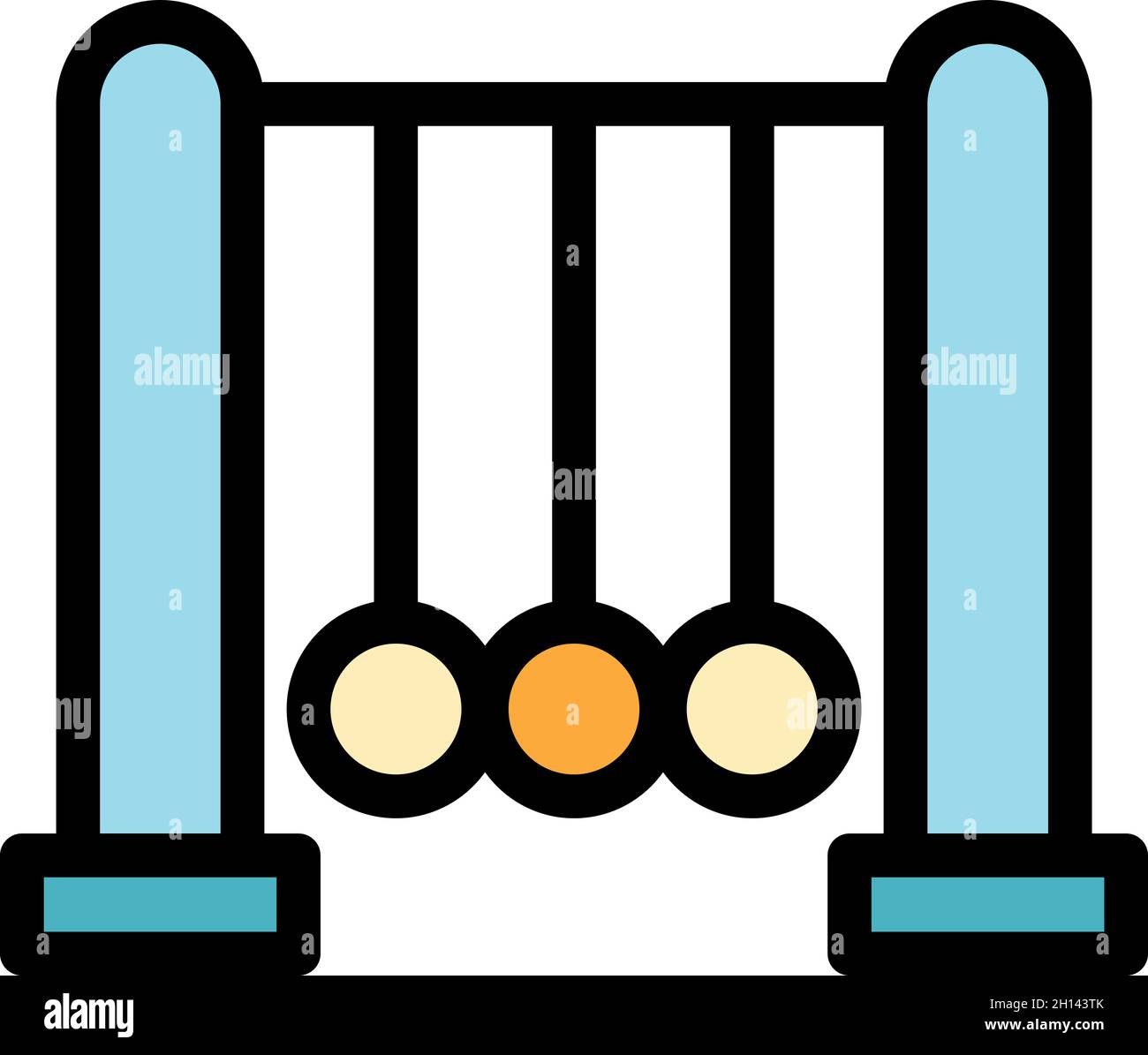 Pendulum icon. Outline Pendulum vector icon color flat isolated Stock ...
