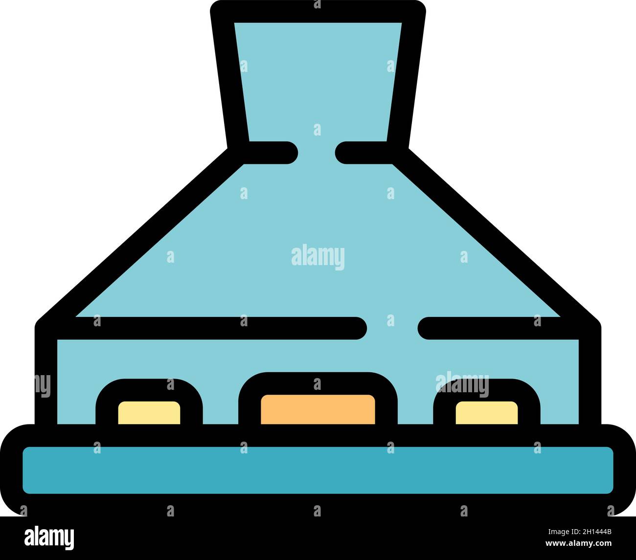 Kitchen hood icon. Outline kitchen hood vector icon color flat isolated ...