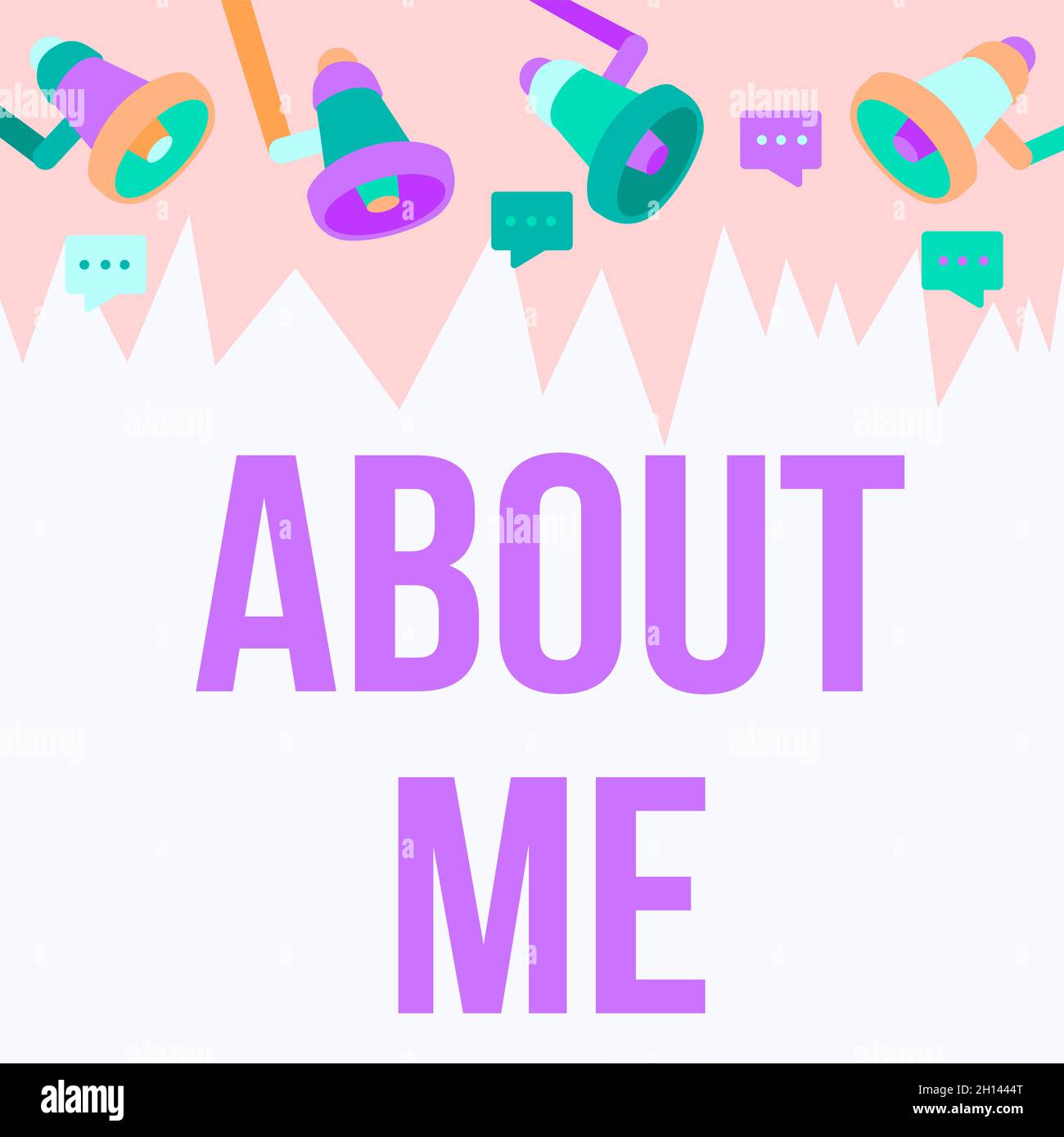 Text sign showing About Me. Business overview telling someone list of ...