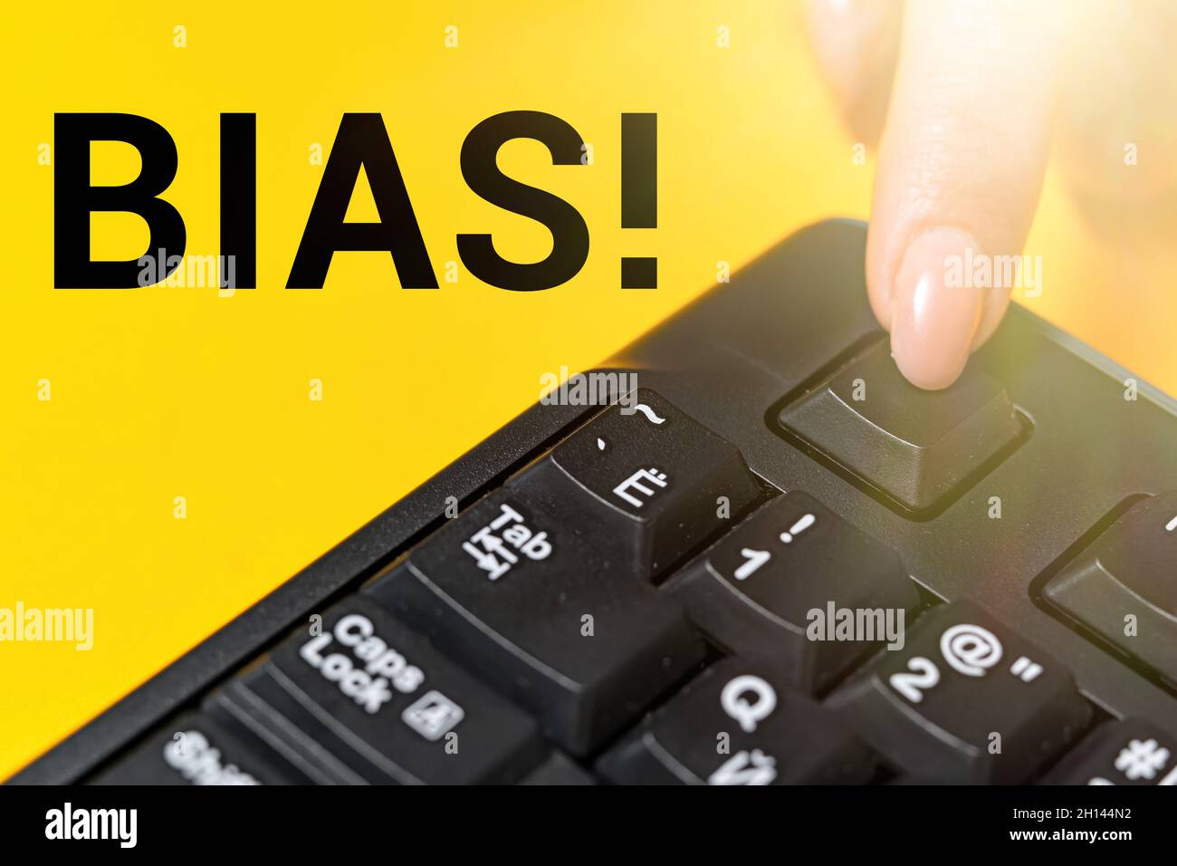 Text sign showing Bias. Concept meaning inclination or prejudice for or ...