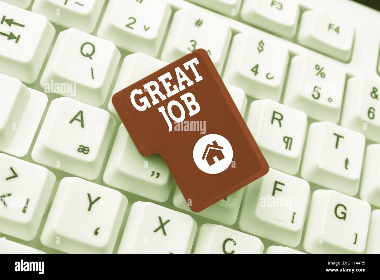 Conceptual caption Great Job. Business showcase used praising someone for something they have ...