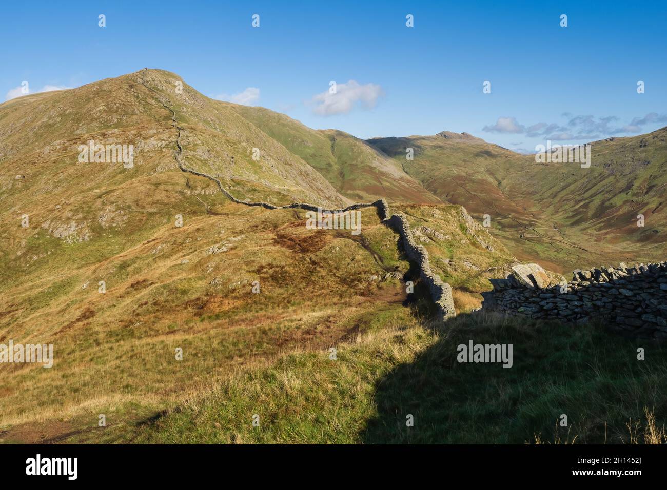 Walking High Pike, a fell in the English Lake District, located five ...