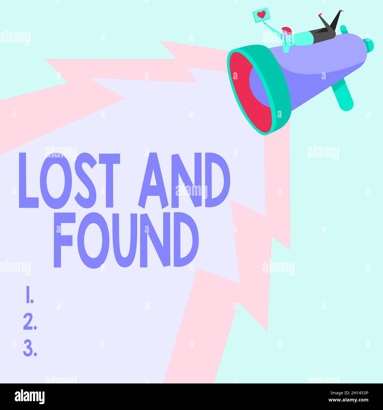 Handwriting text Lost And Found. Word for a place where lost items are ...