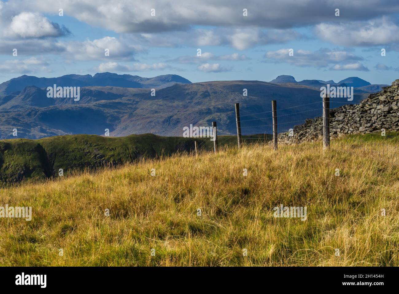 Walking High Pike, a fell in the English Lake District, located five ...