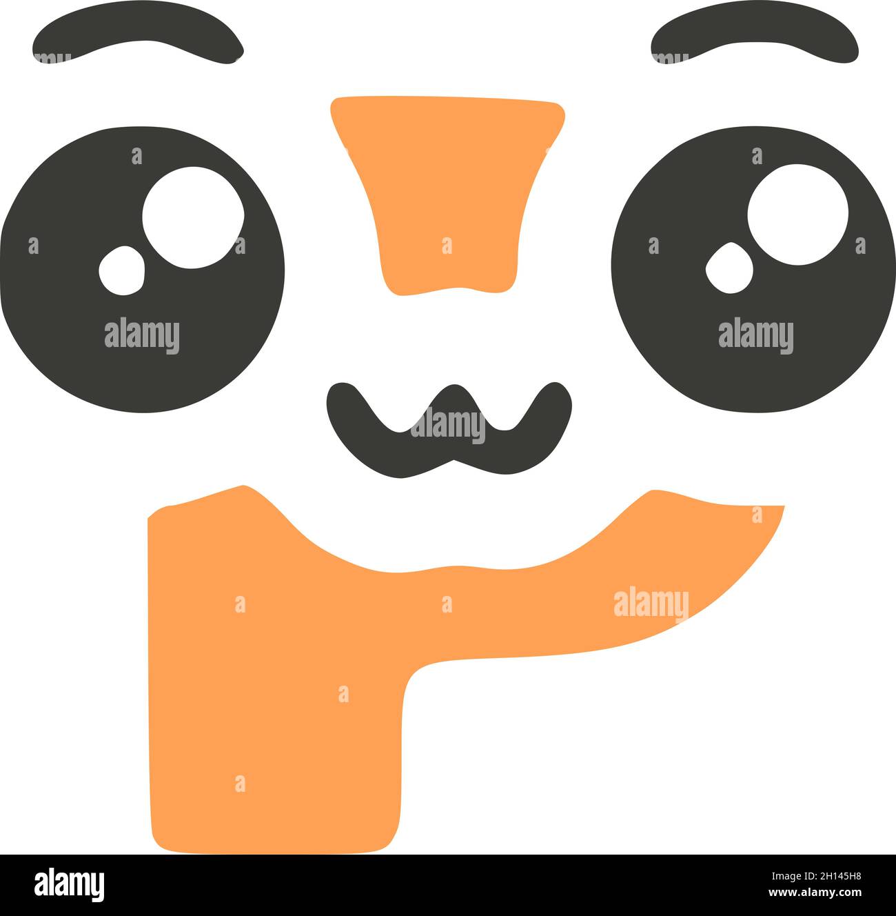Letter P cute kawaii character, funny emoticon vector clip art Stock ...