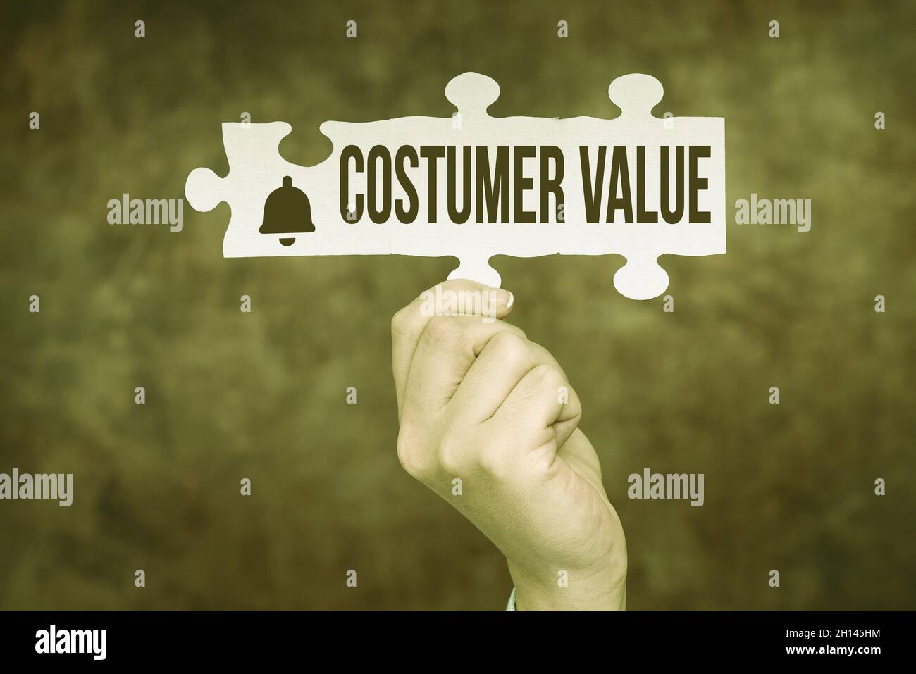 Sign displaying Costumer Value. Conceptual photo Amount of benefits ...