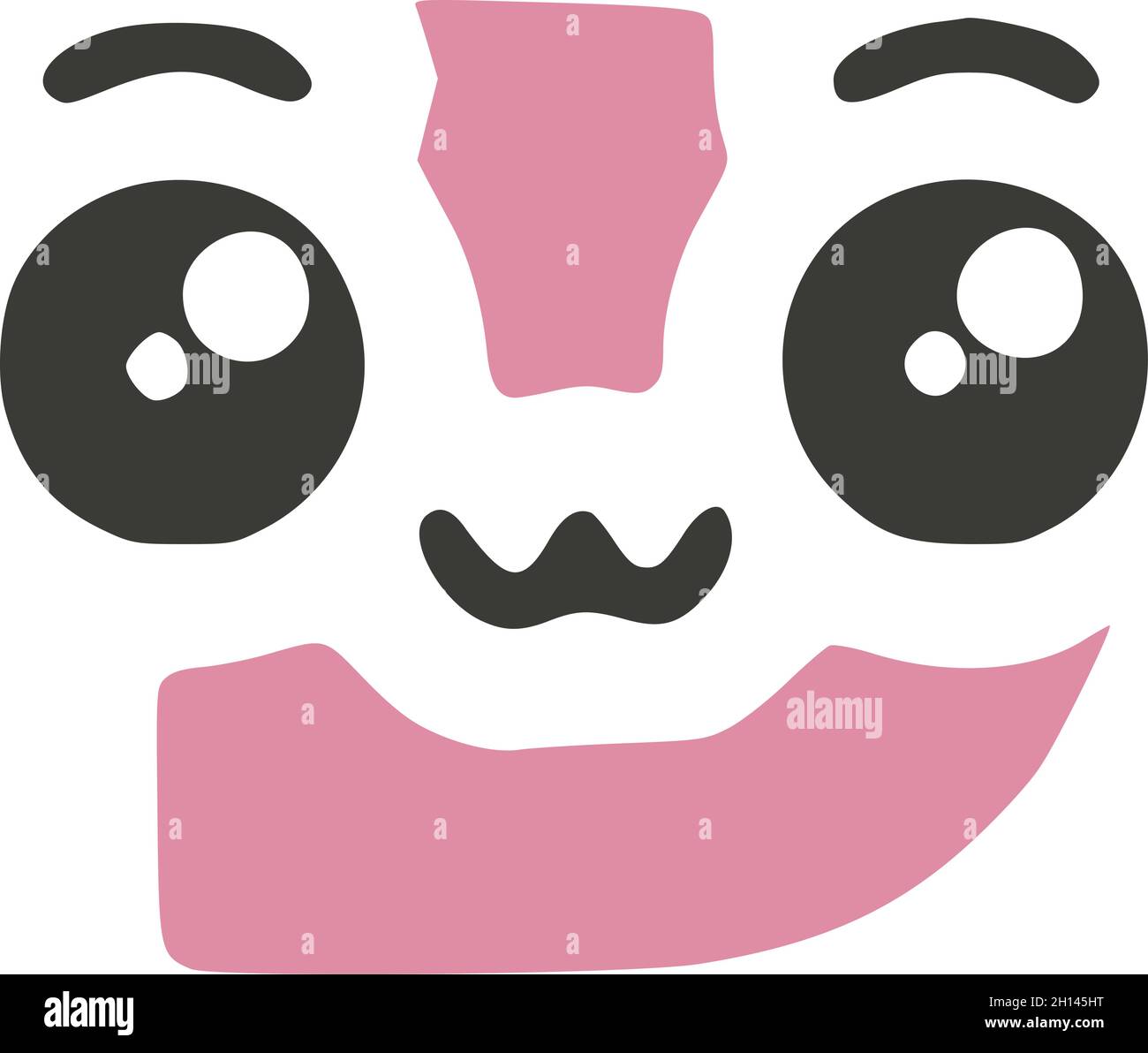 Letter D cute kawaii character, funny emoticon vector clip art Stock ...