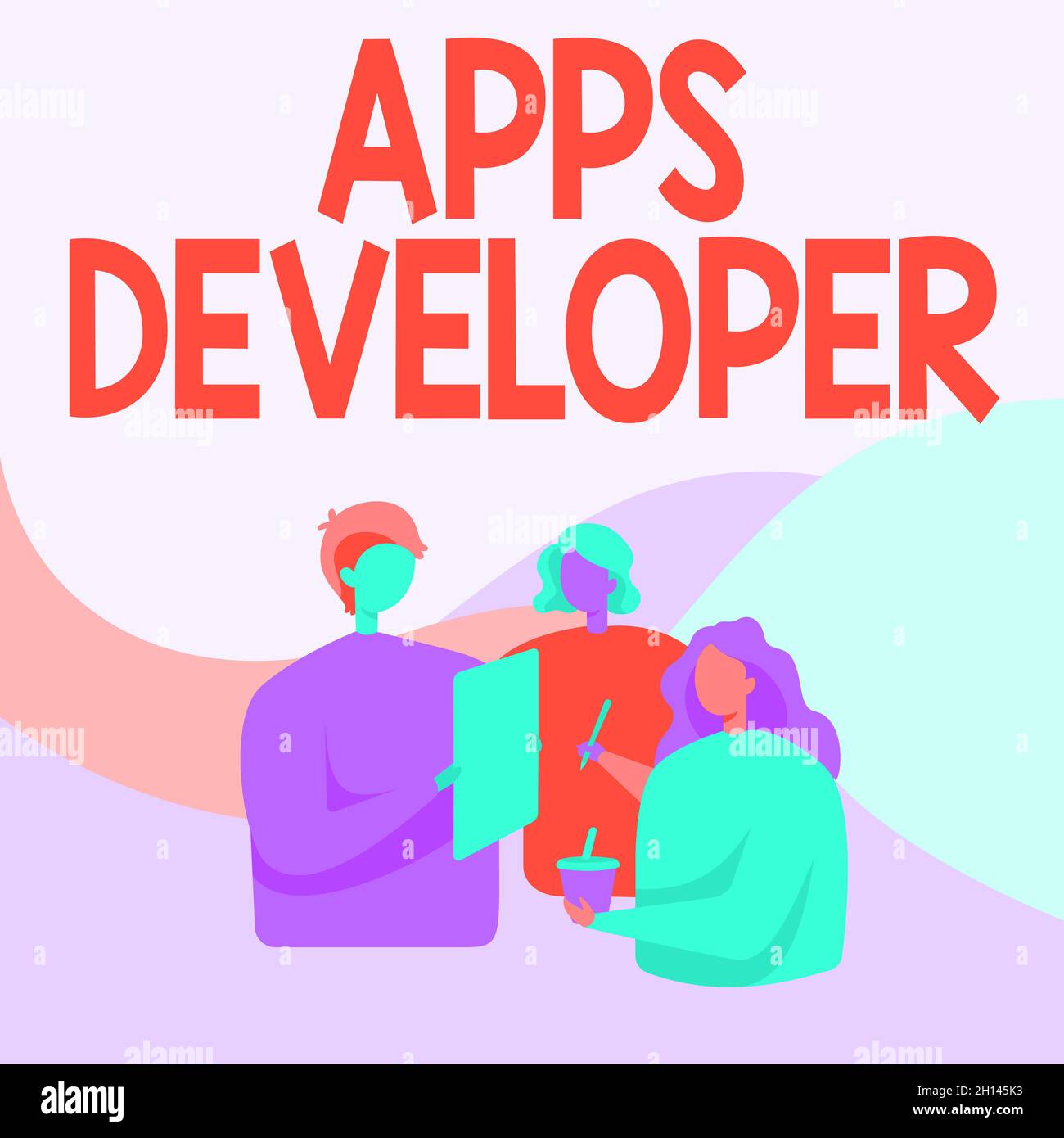 Text caption presenting Apps Developer. Conceptual photo Graphic artist ...