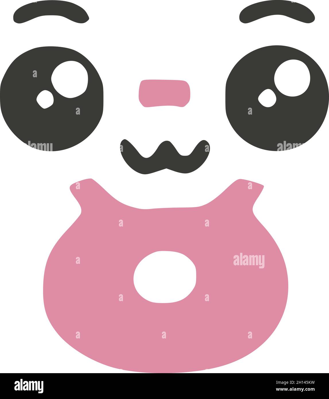 Number 8 cute kawaii character, funny emoticon vector clip art Stock ...