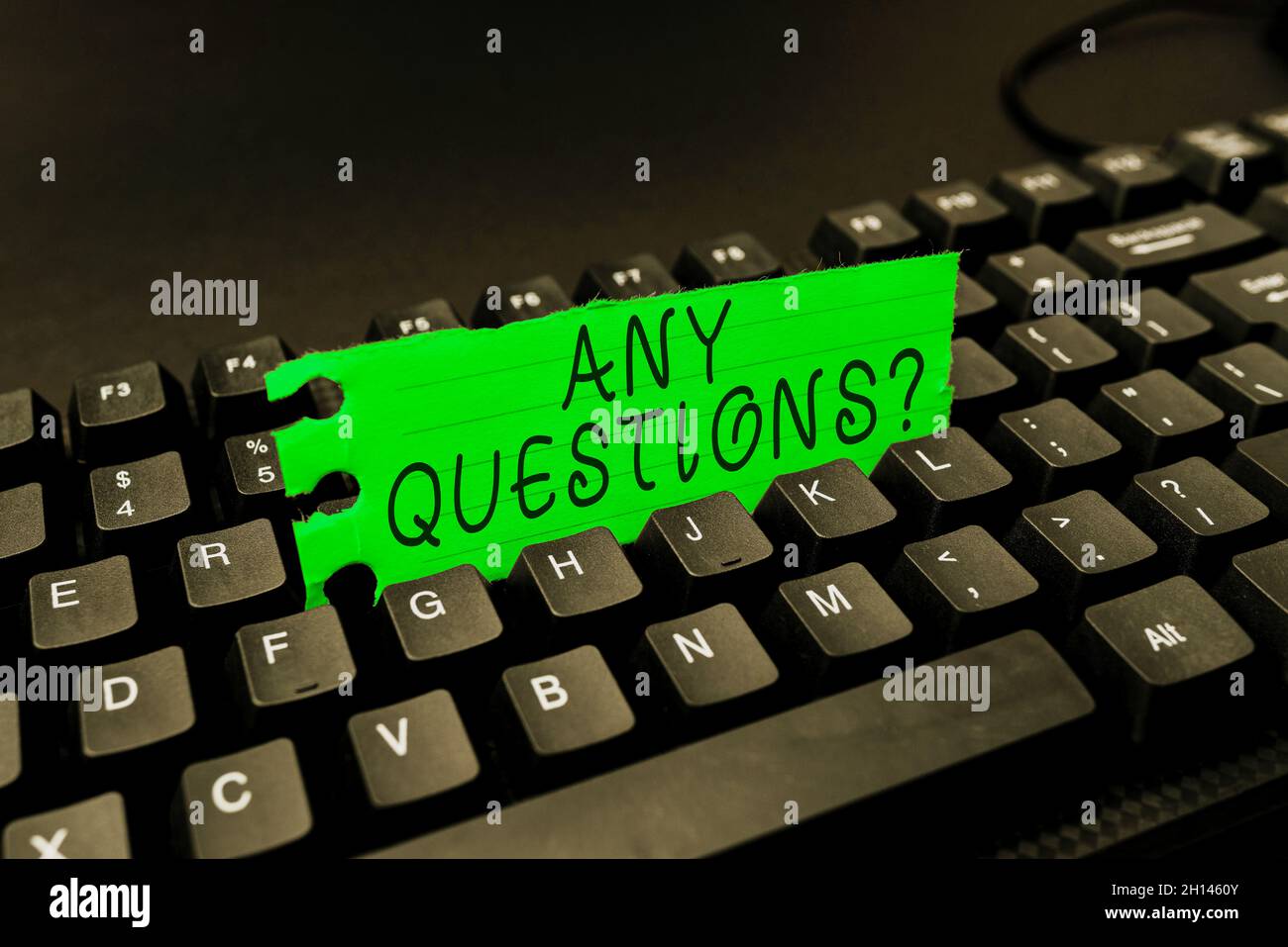 Text showing inspiration Any Questions Question. Business concept you ...