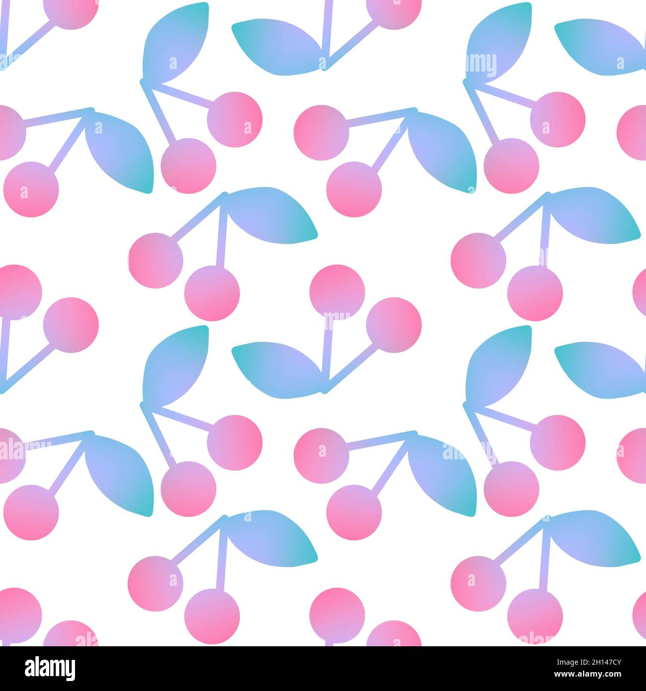 Cherry cute gradient pattern Stock Photo - Alamy