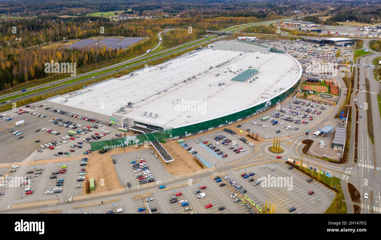 Lempäälä, Finland - October 14, 2021: Aerial view of Scandinavia’s ...