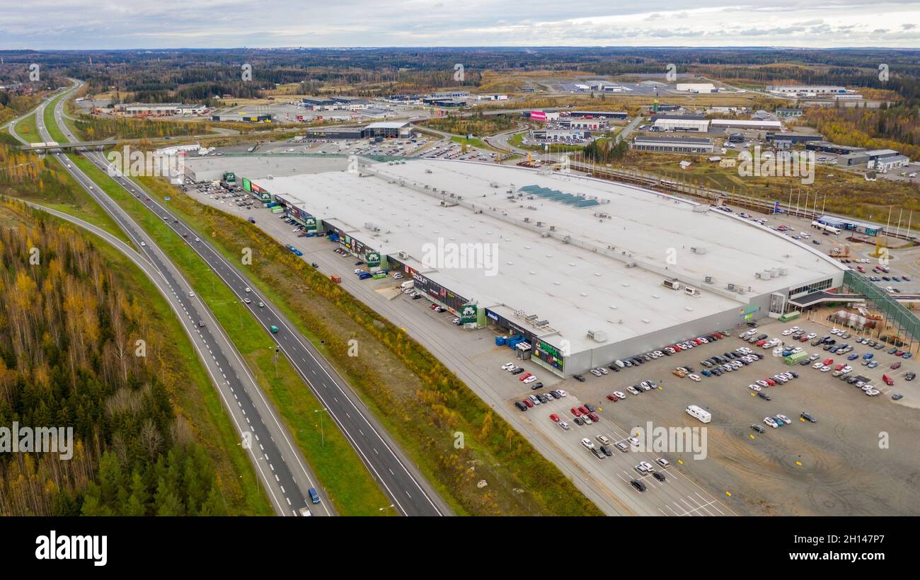 Lempäälä, Finland - October 14, 2021: Aerial view of Scandinavia’s ...
