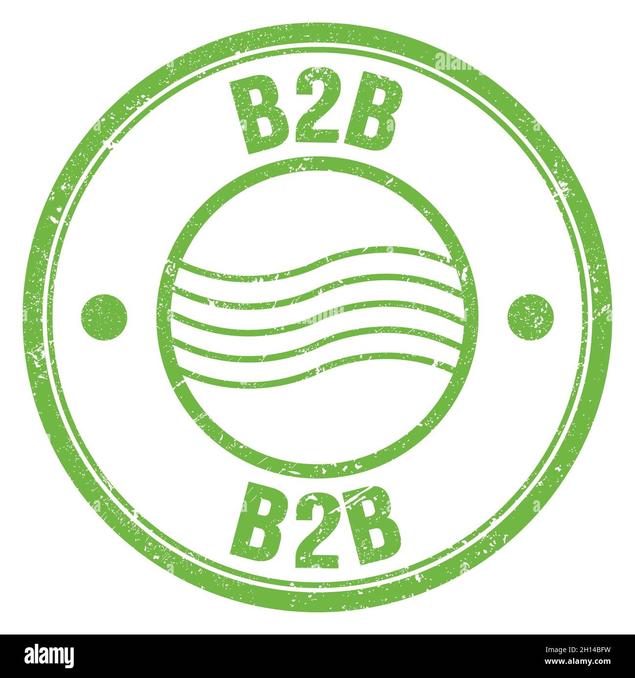 B2B word written on green round postal stamp sign Stock Photo - Alamy