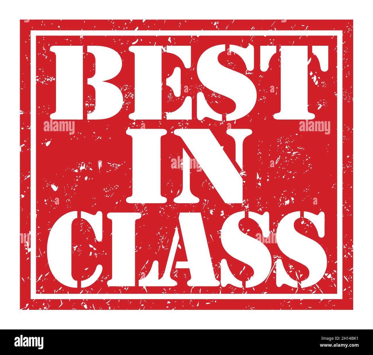 BEST IN CLASS, words written on red stamp sign Stock Photo - Alamy