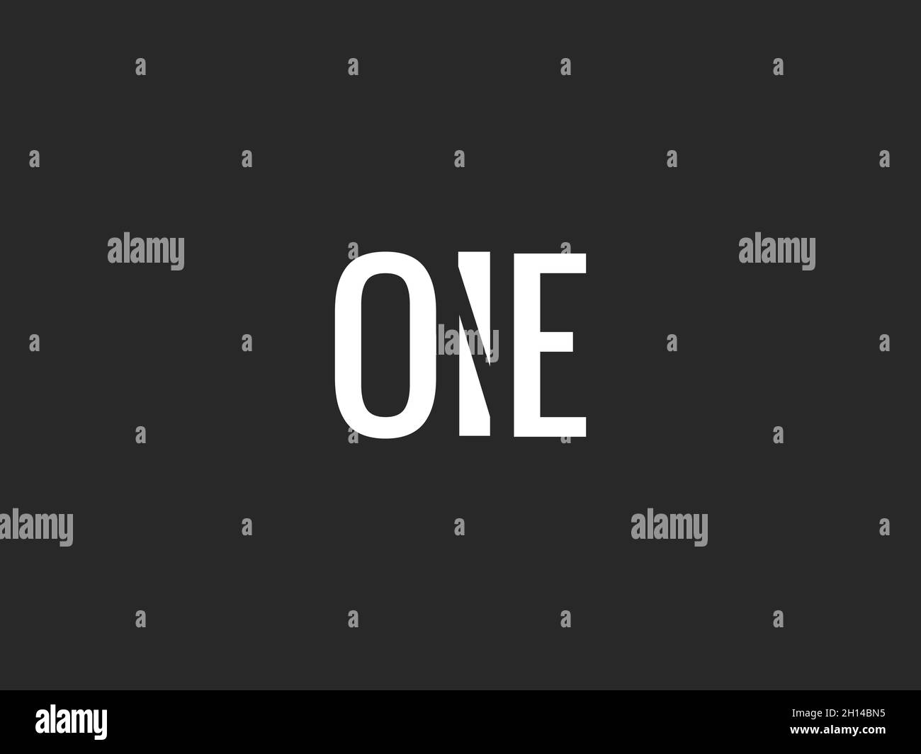 LETTER ONE LOGO DESIGN WITH NEGATIVE SPACE EFFECT FOR ILLUSTRATION USE ...