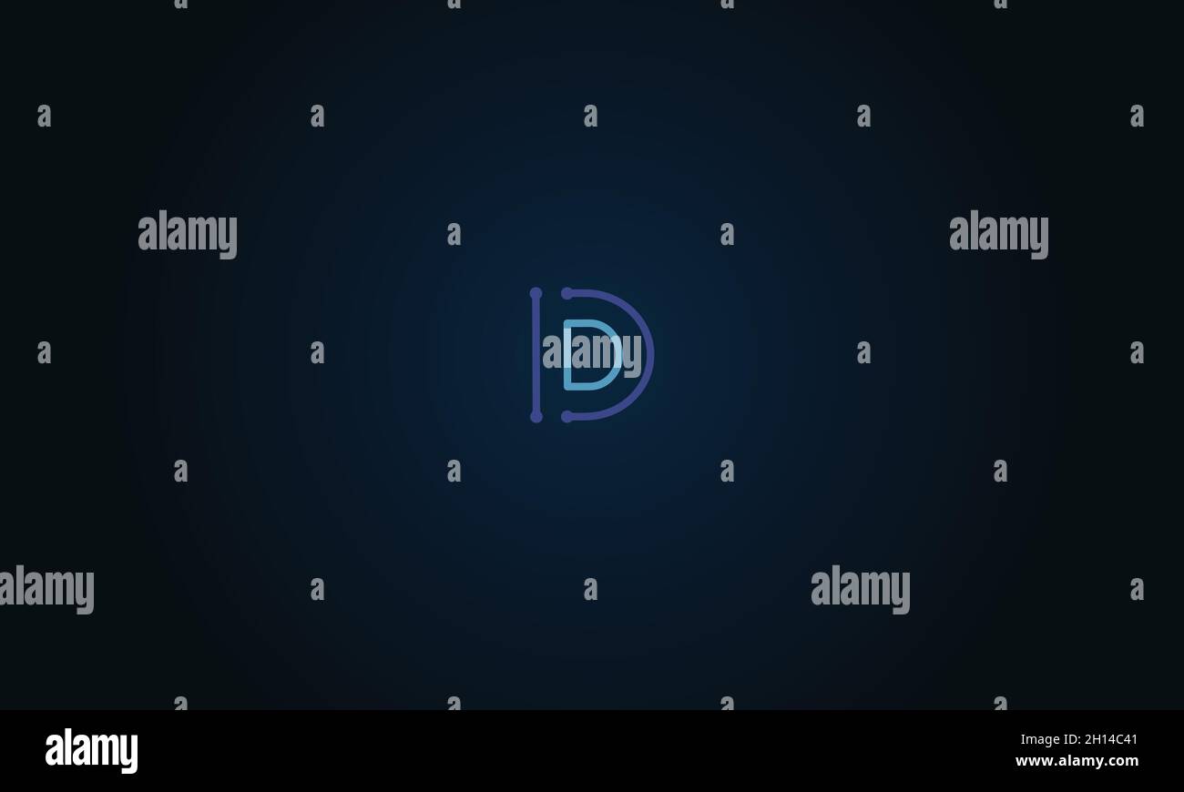 LETTER D LOGO DESIGN WITH NEGATIVE SPACE EFFECT FOR ILLUSTRATION USE ...