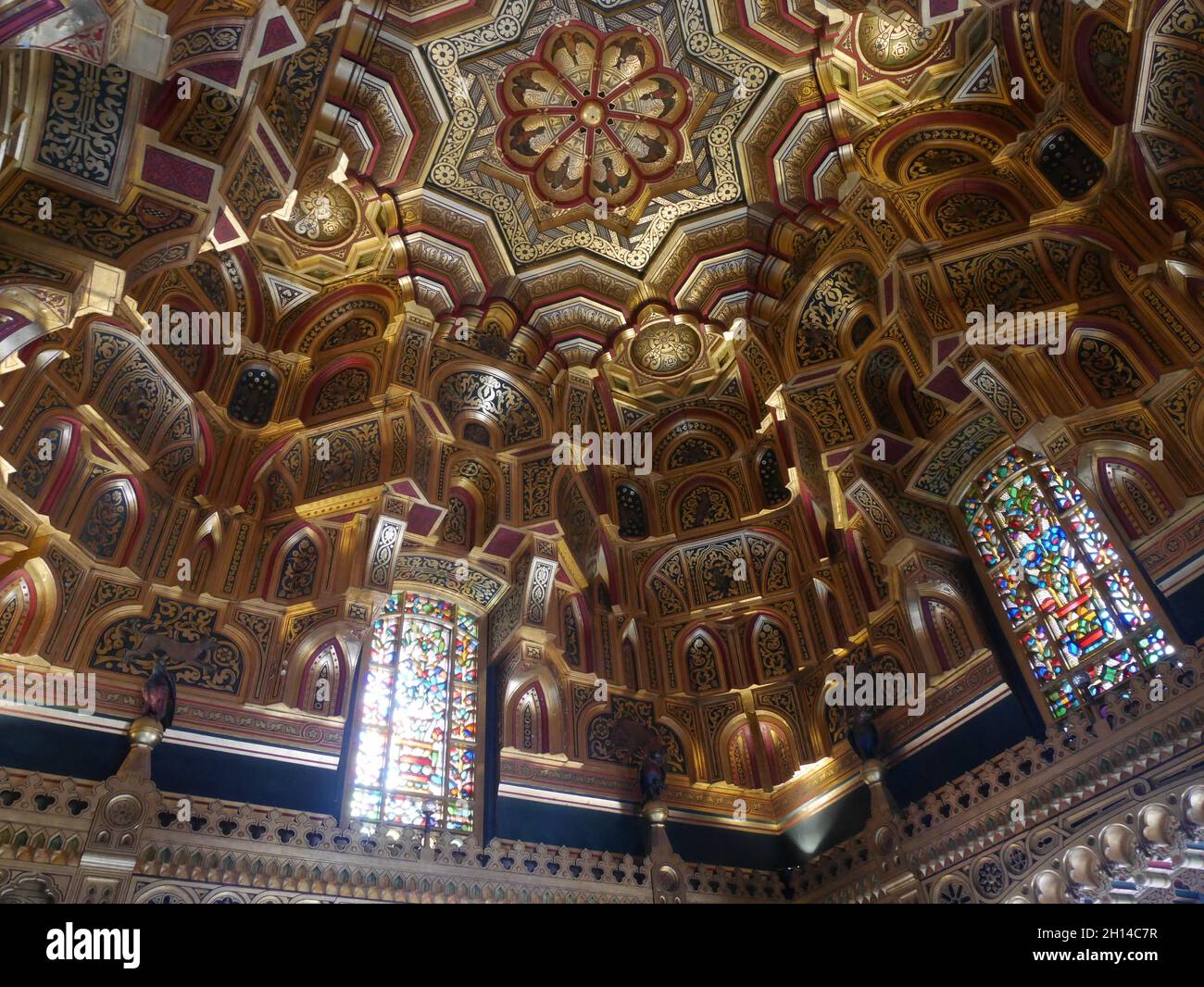 Beautiful interior of the ancient cathedral dome ceiling Stock Photo ...