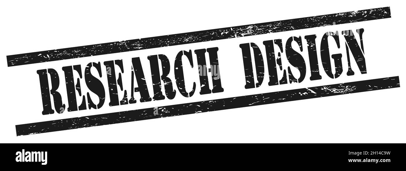 RESEARCH DESIGN text on black grungy rectangle vintage stamp Stock ...
