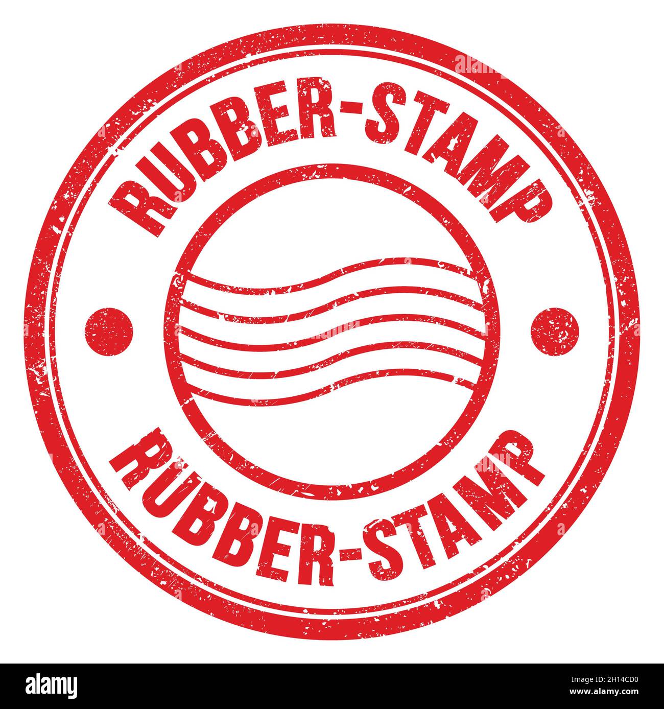 RUBBER-STAMP word written on red round postal stamp sign Stock Photo ...